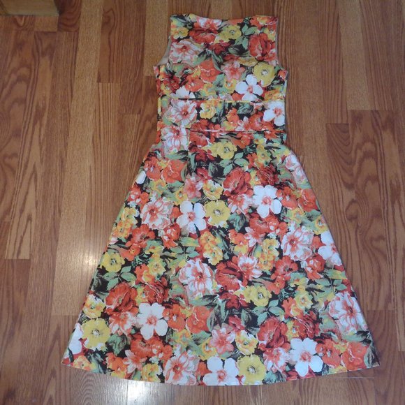 Ann Taylor | Dresses | Ann Taylor Floral Sleeveless Cotton Spring Dress ...